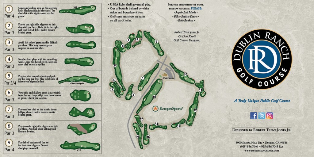 Course Layout - Dublin Ranch Golf Course